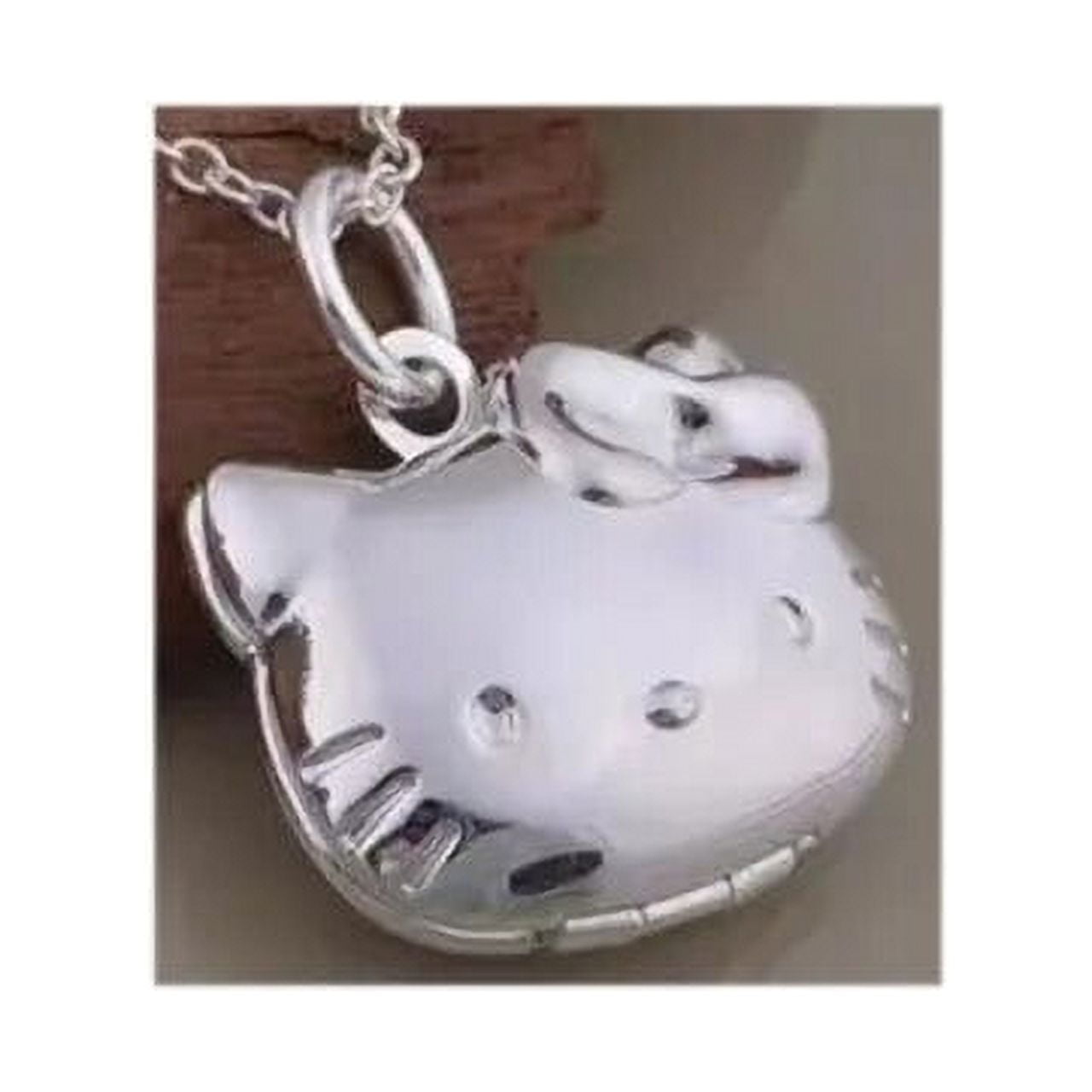 DH Kawaii Hello Kitty Photo Locket Necklace Can Put Photo Cartoon Kt ...