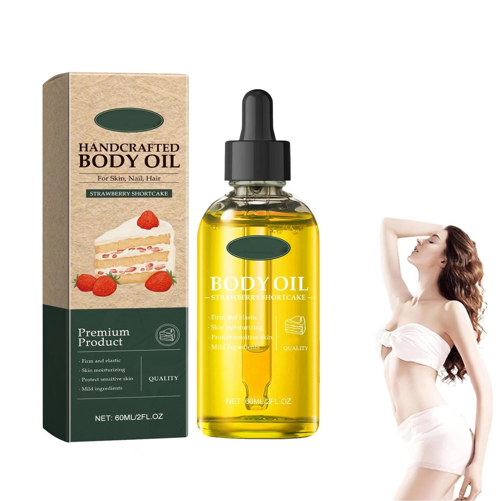 DHALL Strawberry PieBody Oil Strawberry PieHandmade Body Oil Strawberry ...