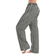 DHALL Women Flannel Plaid Pajamas Coral Fleece Loungewear Pants Soft ...