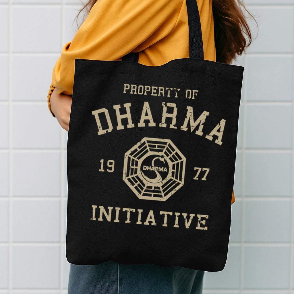 DHARMA Initiative 1977 TV Show LOST printed cotton t-Bag 8999-TH2077 ...