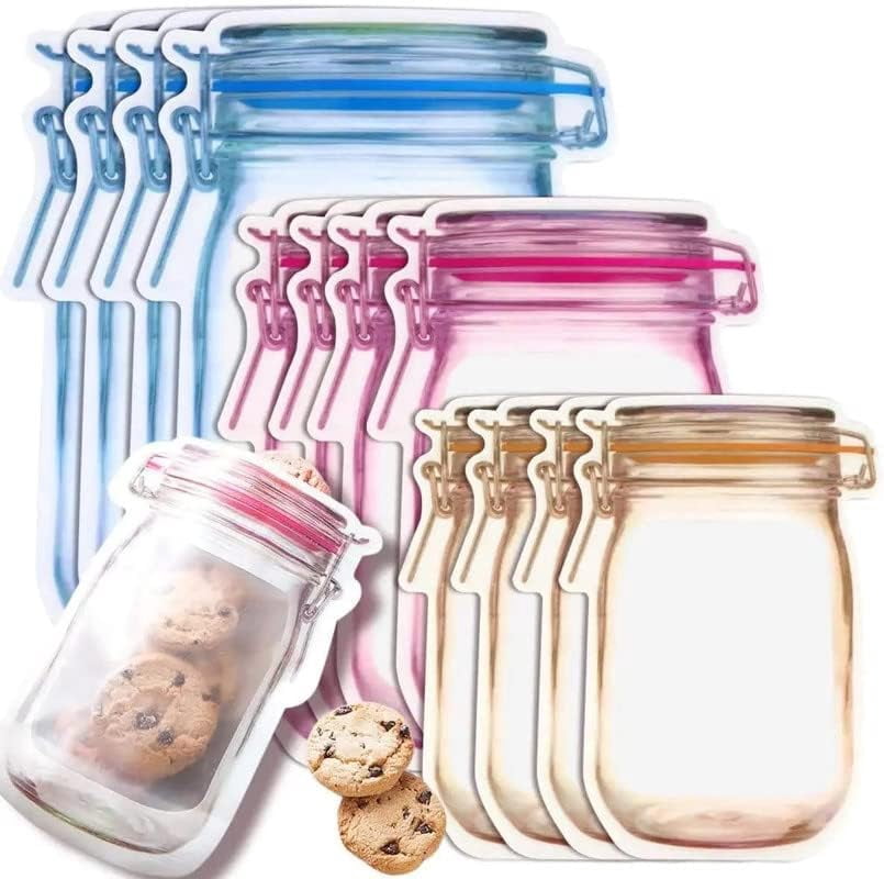 DHARMIK V ENTERPRISE 15 Pcs 5 Set Ziplock Bags for Fridge Storage ...