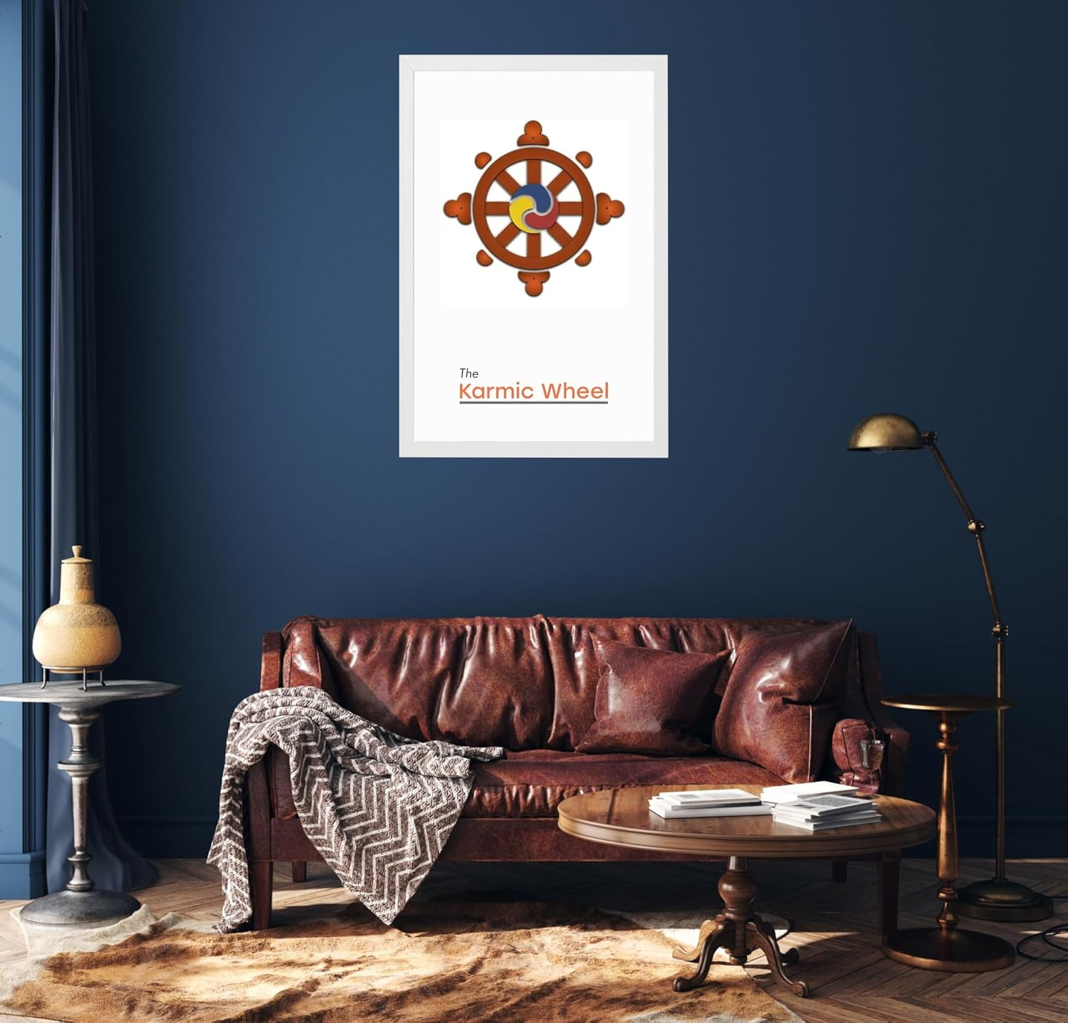 DHAROHAR THE HERITAGE Vastu Feng Shui Karmic Wheel Poster Frame for ...