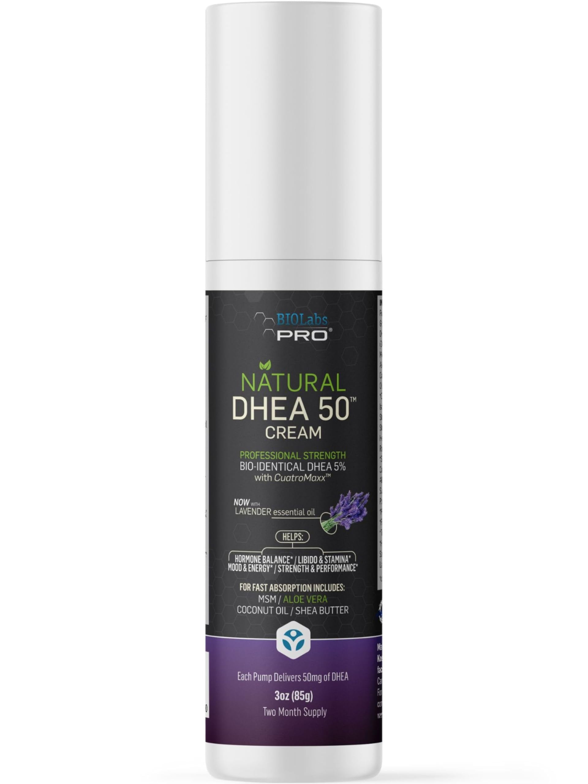 DHEA All Natural Bioidentical TGF4 50mg Dhea Cream, Two Month Supply, Dehydroepiandrosterone ...