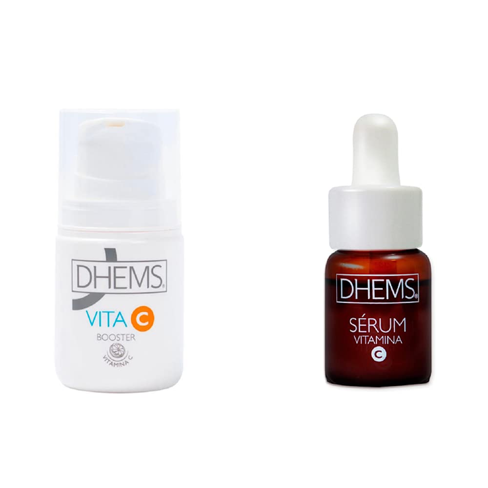 DHEMS Vitamin C Serum and Booster, Antioxidant and Skin Brightening Formula, for Dark Spots ...