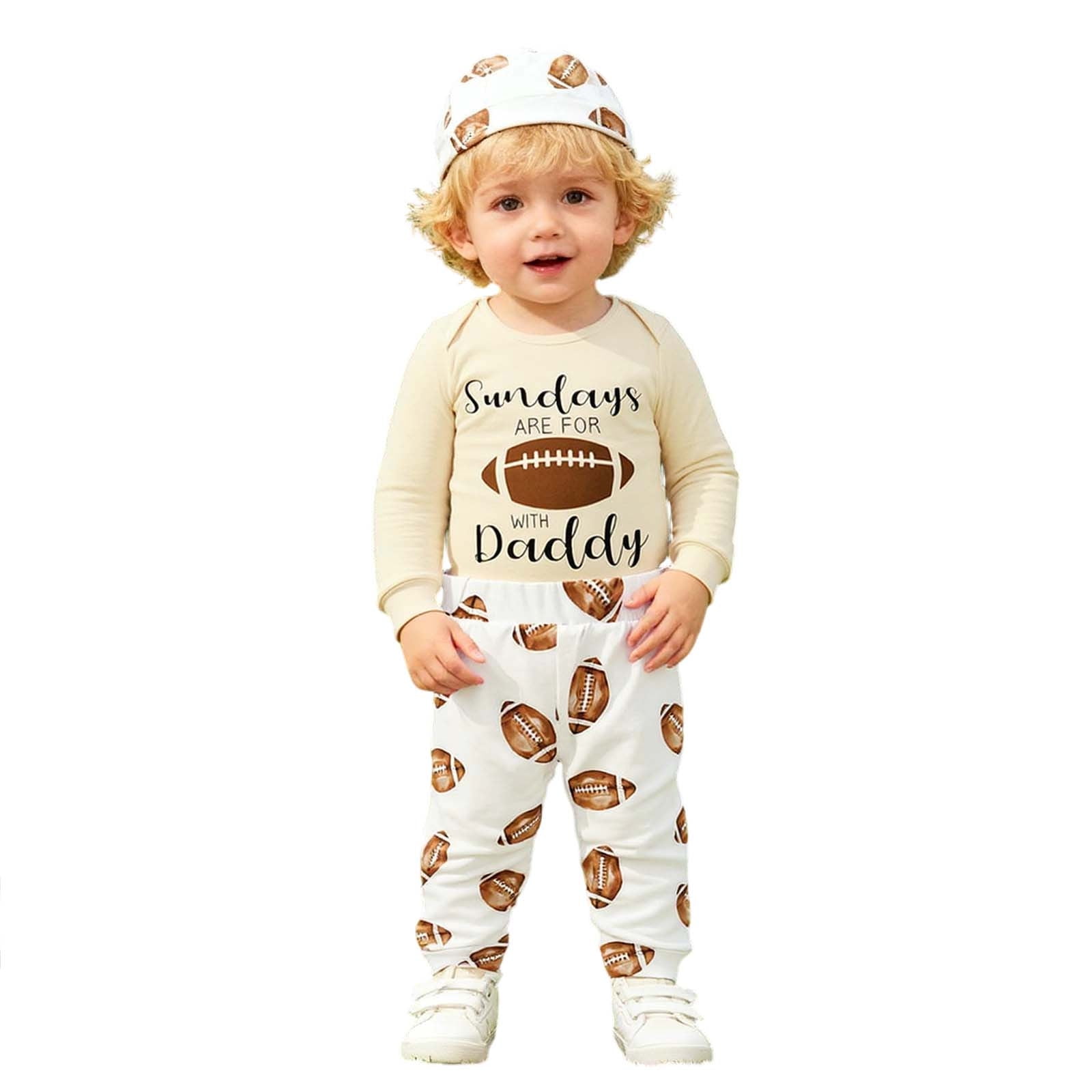 DHFJKG Baby Boy Clothes Toddlers Outfits Romper Rugby Printed Long ...