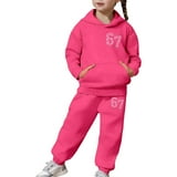 DHFJKG Boys Girls 2 Piece Outfit Sweatshirts Sweatpants 67 Shirt Long ...