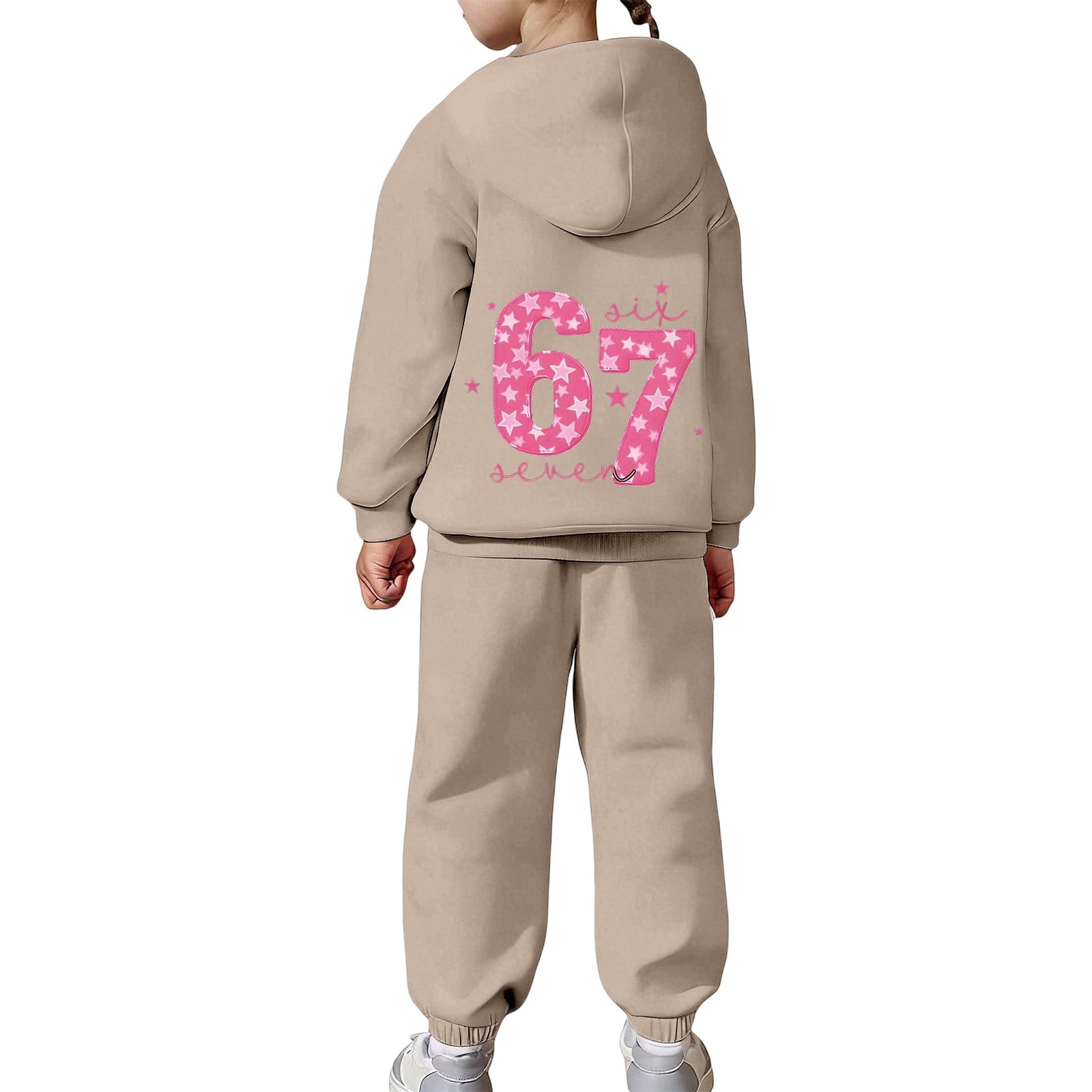 DHFJKG Boys Girls 2 Piece Outfit Sweatshirts Sweatpants 67 Shirt Long ...