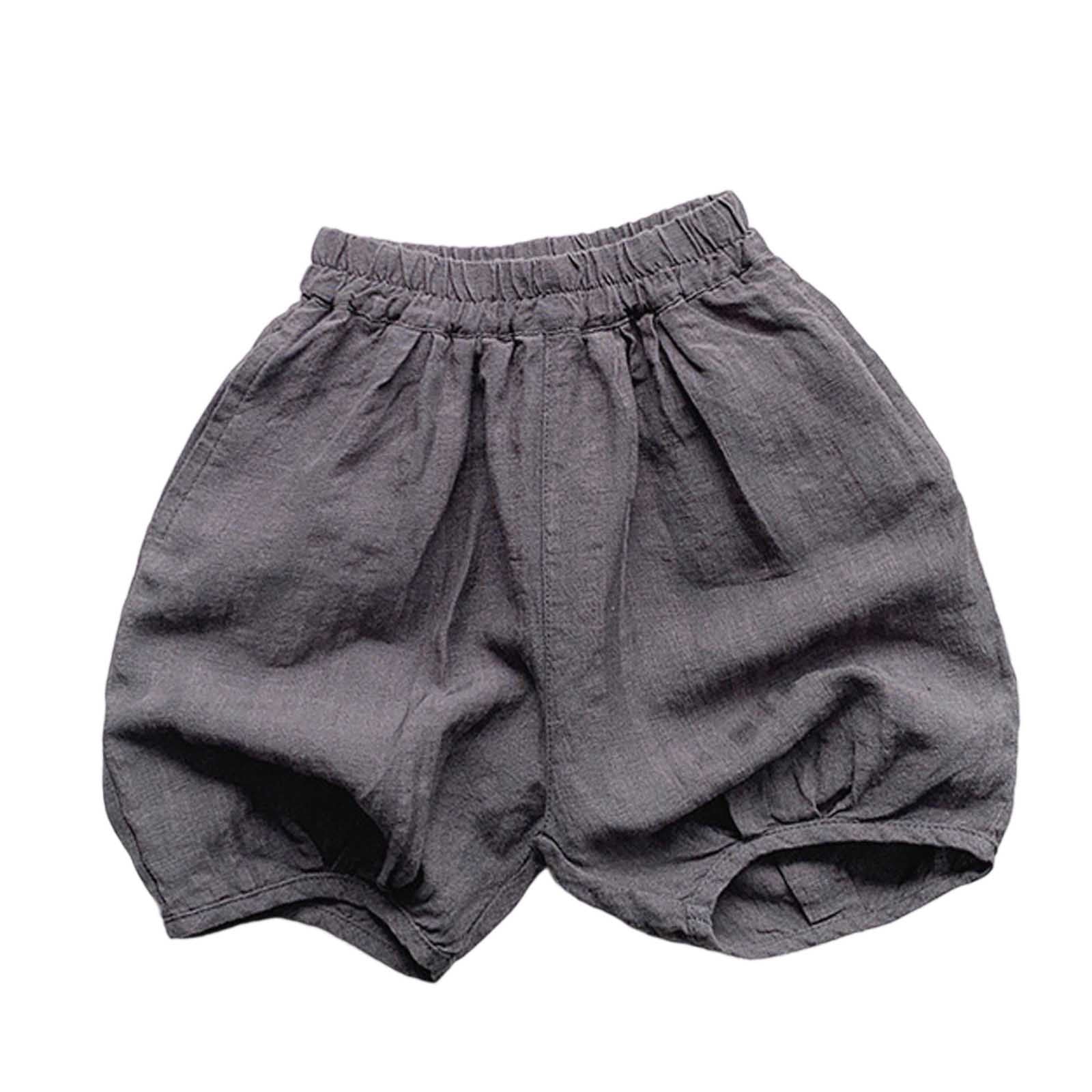 DHFJKG Child Girls Casual Pants Lightweight Elastic Waist Solid Color ...