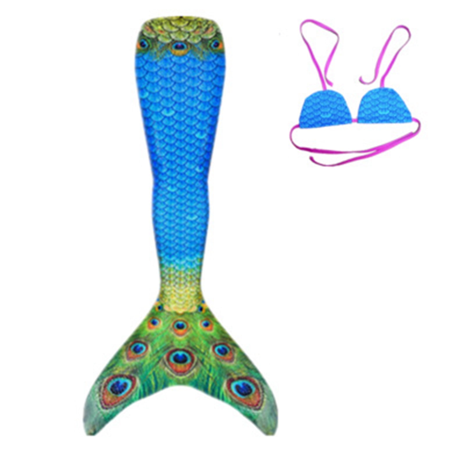 DHFJKG Child Girls Swimwear With Tail For Beach And Pool Summer Outfits ...