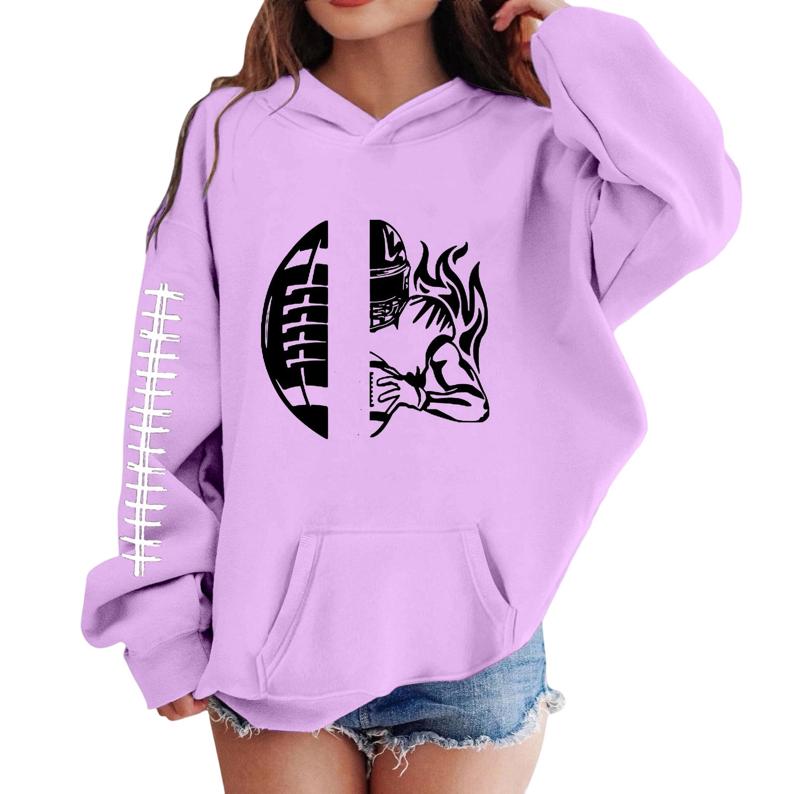 DHFJKG Child Toddler Girls Hoodies Long Sleeve Fashion Rugby Printed ...