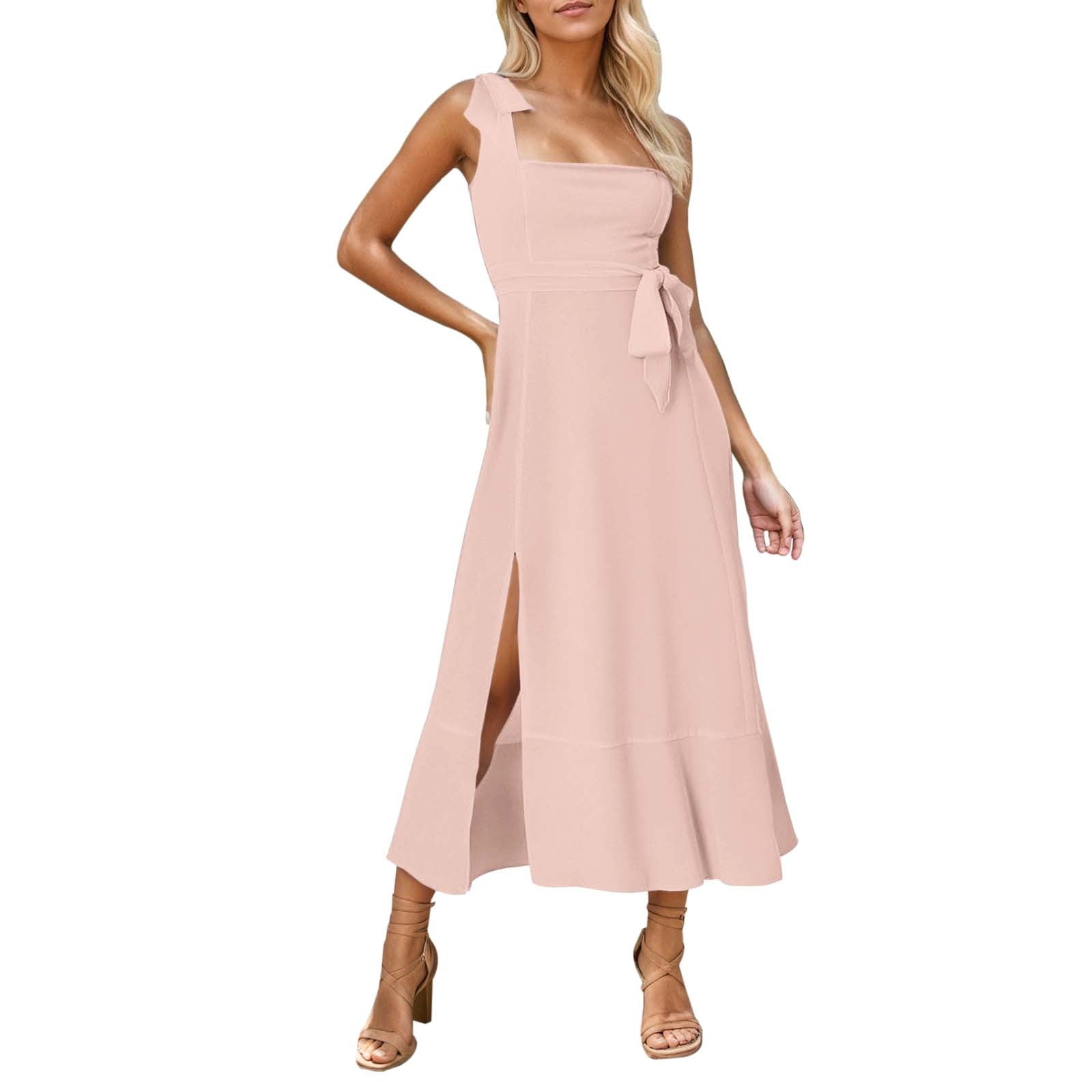 DHFJKG Dresses For Women 2026 Summer Wedding Guest Dress Sleeveless ...