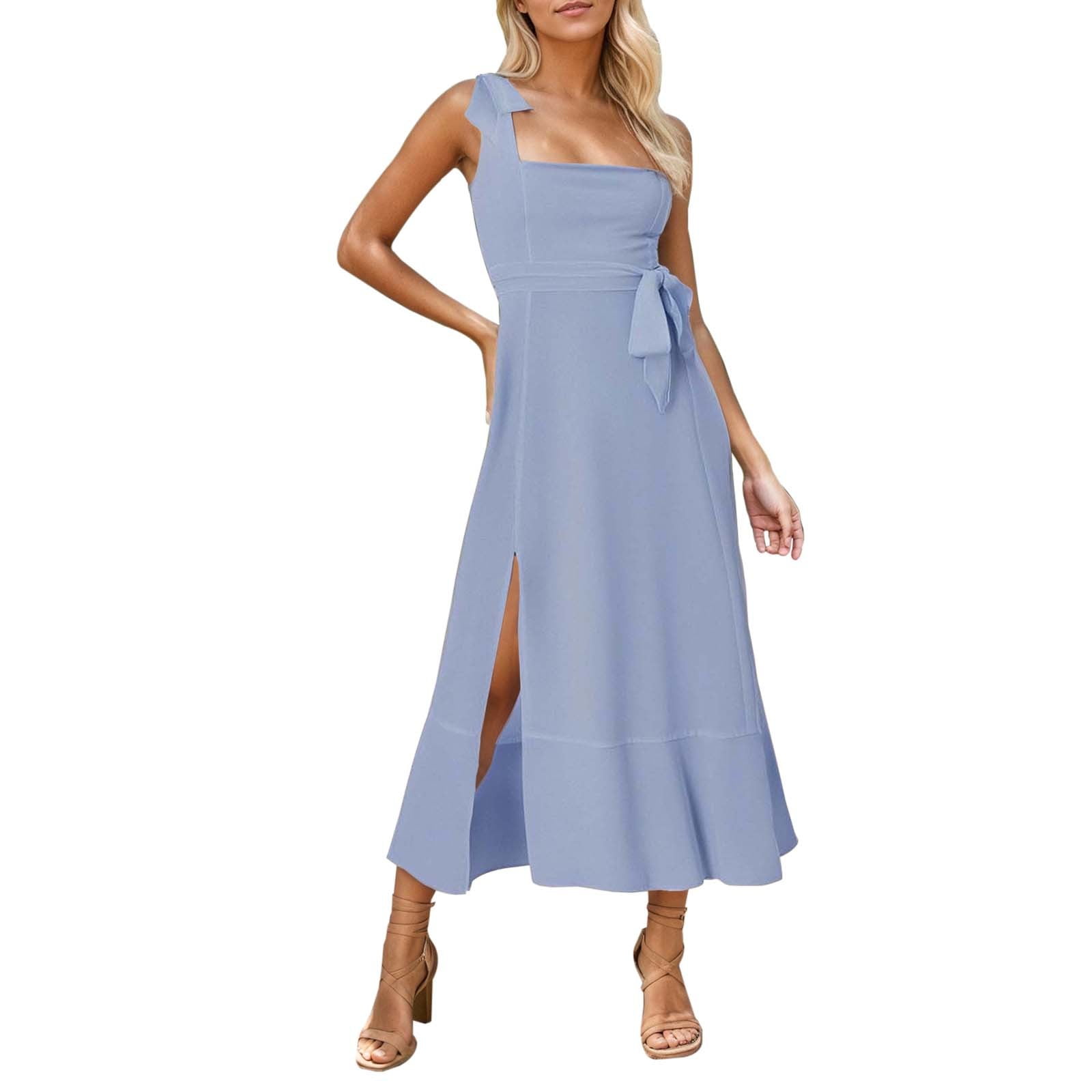 DHFJKG Dresses For Women 2026 Summer Wedding Guest Dress Sleeveless ...