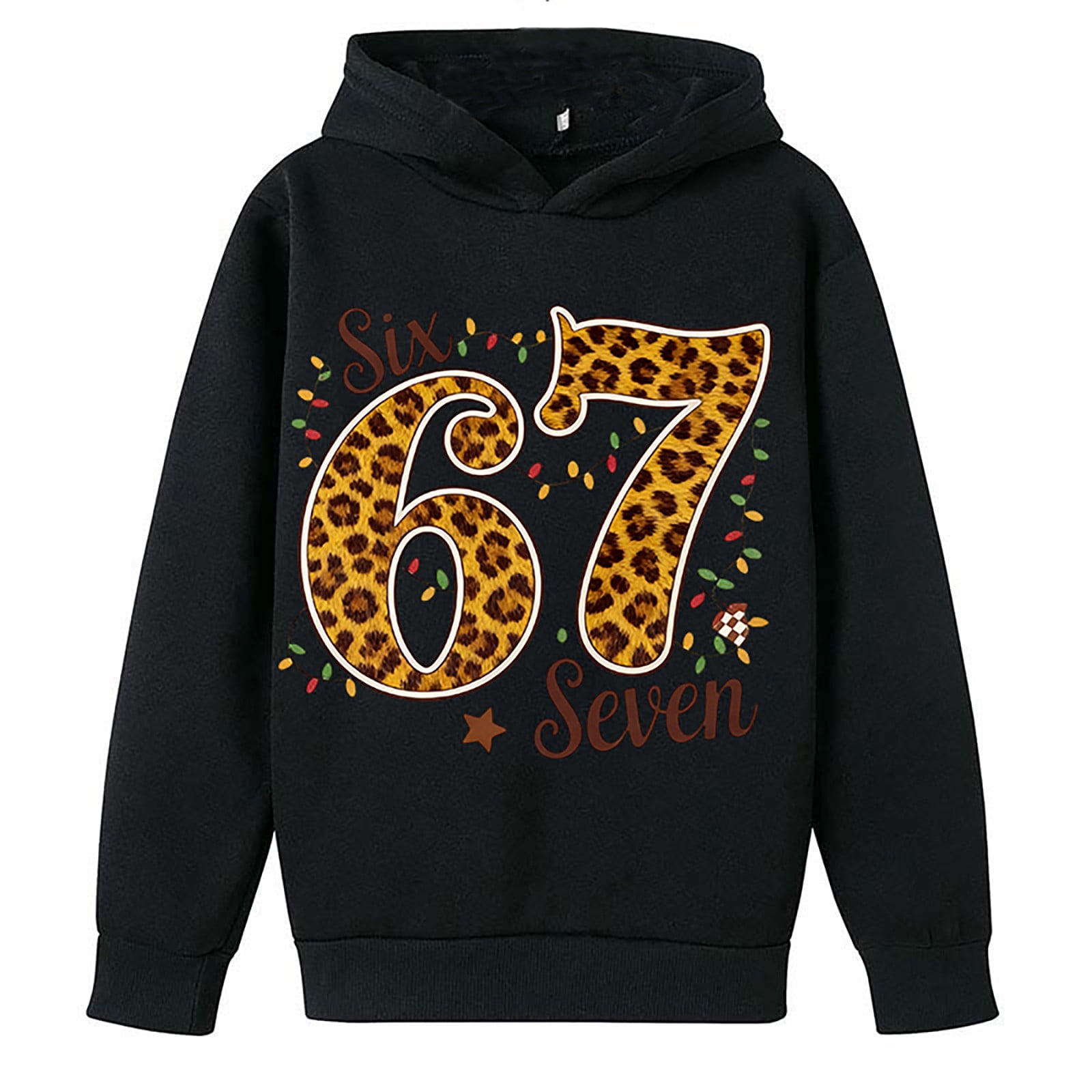 DHFJKG Girls 67 Shirt Kids Hoodies Lightweight Oversized Sweatshirt ...