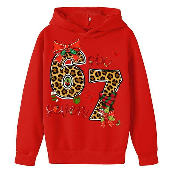DHFJKG Girls 67 Shirt Kids Hoodies Lightweight Oversized Sweatshirt ...