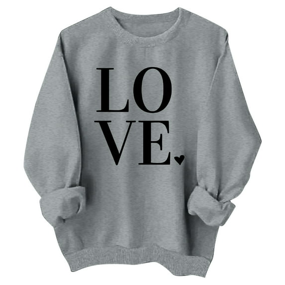 DHFJKG Girls Sweatshirt Loose Fit Letter Printed Long Sleeve Crew Neck ...