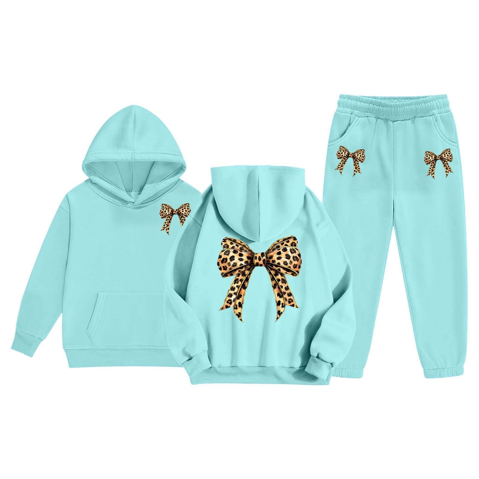 DHFJKG Girls Sweatsuits Set 2 Piece Sweatshirts Sweatpants Outfits ...