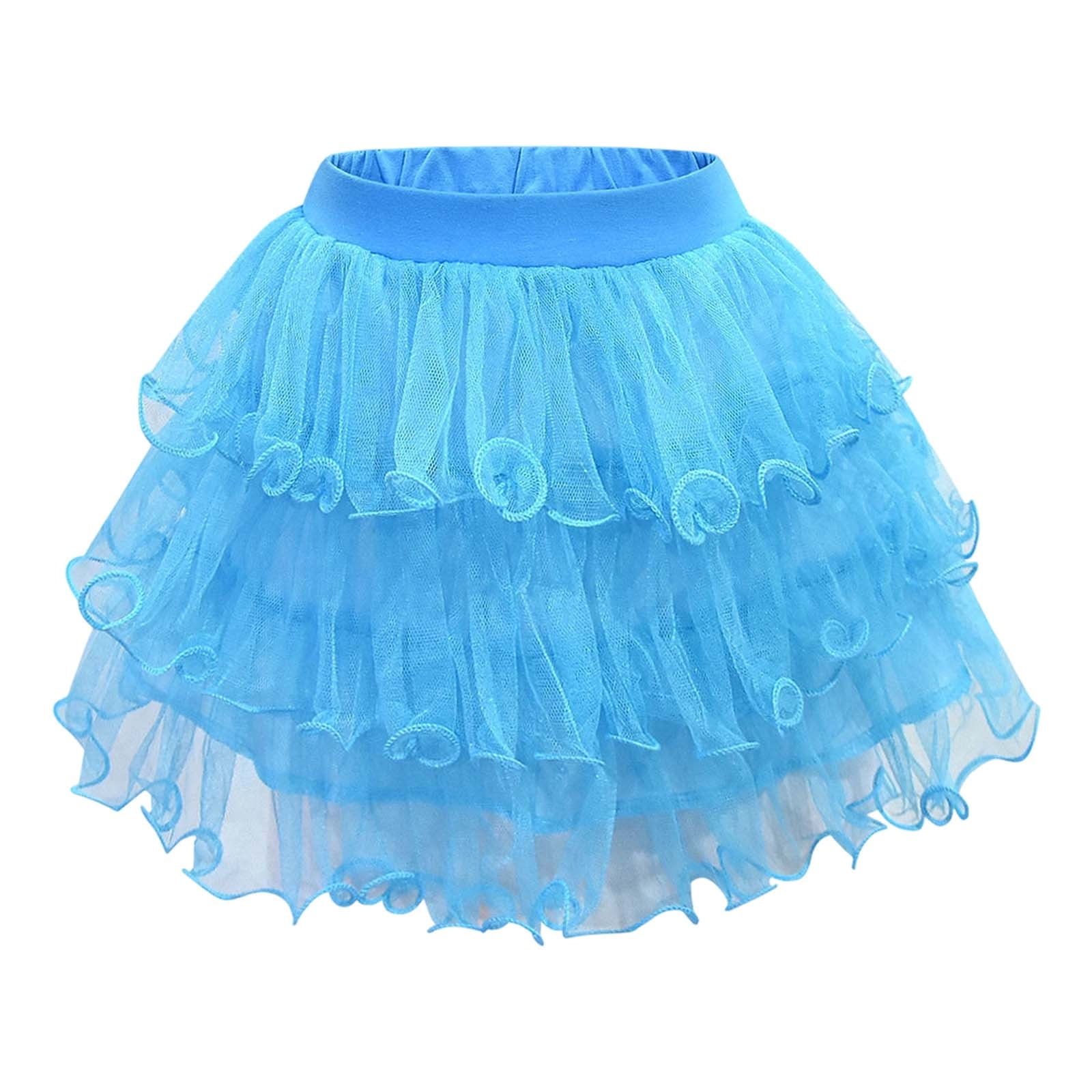 DHFJKG Girls Tutu Skirts Solid Color Tiered Carnival Dance Ballet ...