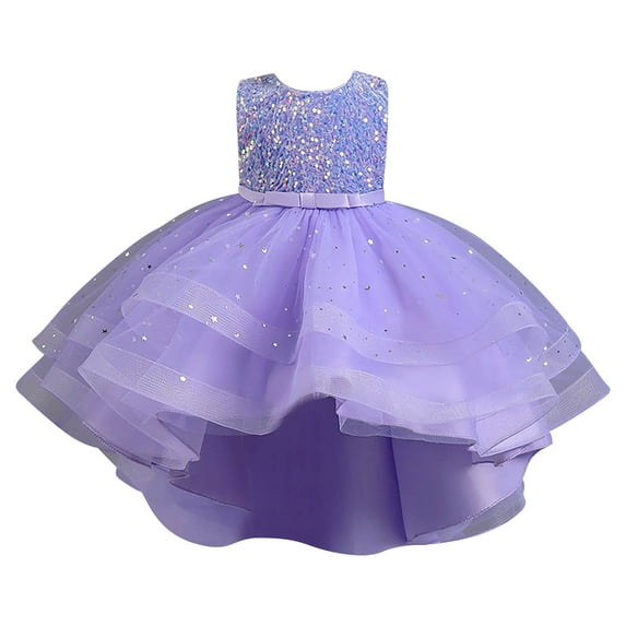 DHFJKG Glitter Girls Princess Dresses Sparkly Sequins Sleeveless ...