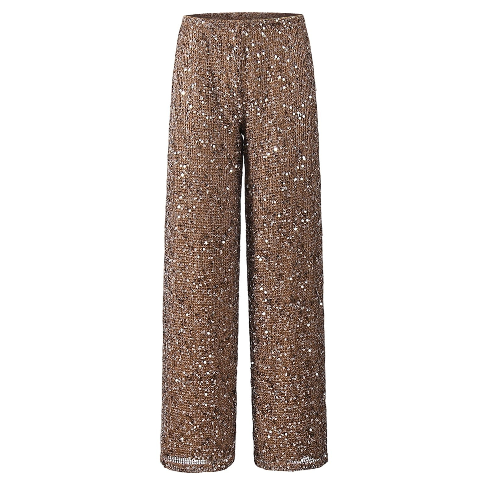 DHFJKG High Waisted Women Glitter Pants Sparkly Sequin Night Out ...