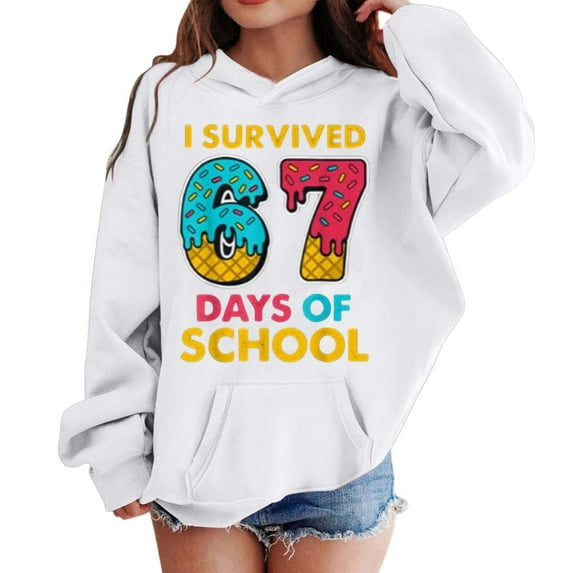 DHFJKG Hoodies For Kids Boys Girls 67 Shirt Letter Printed Long Sleeve ...