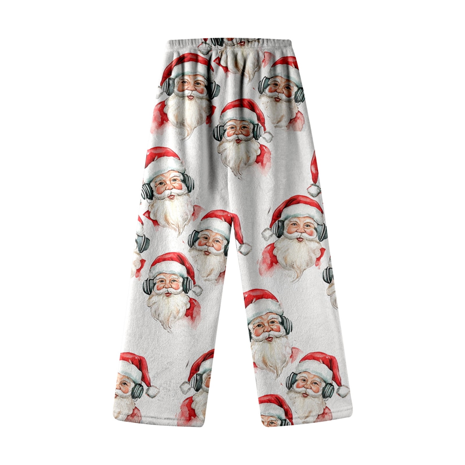 DHFJKG Kids Christmas Flannel Casual Pants Fuzzy Cartoon Print Winter ...