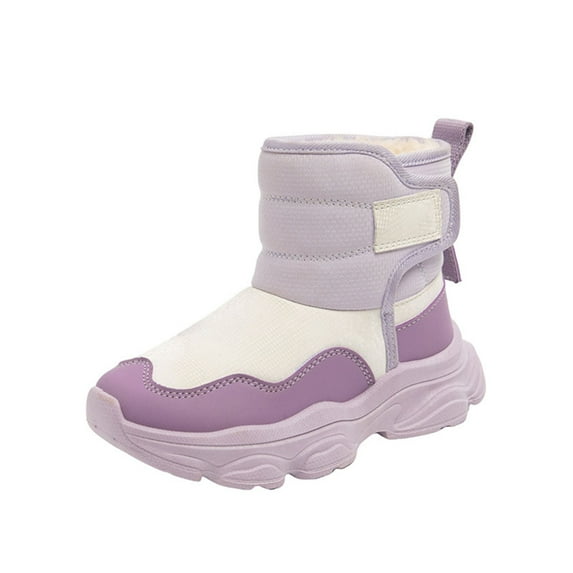 DHFJKG Kids Snow Boots Waterproof Winter Ankle Boots Insulated Fuzzy ...