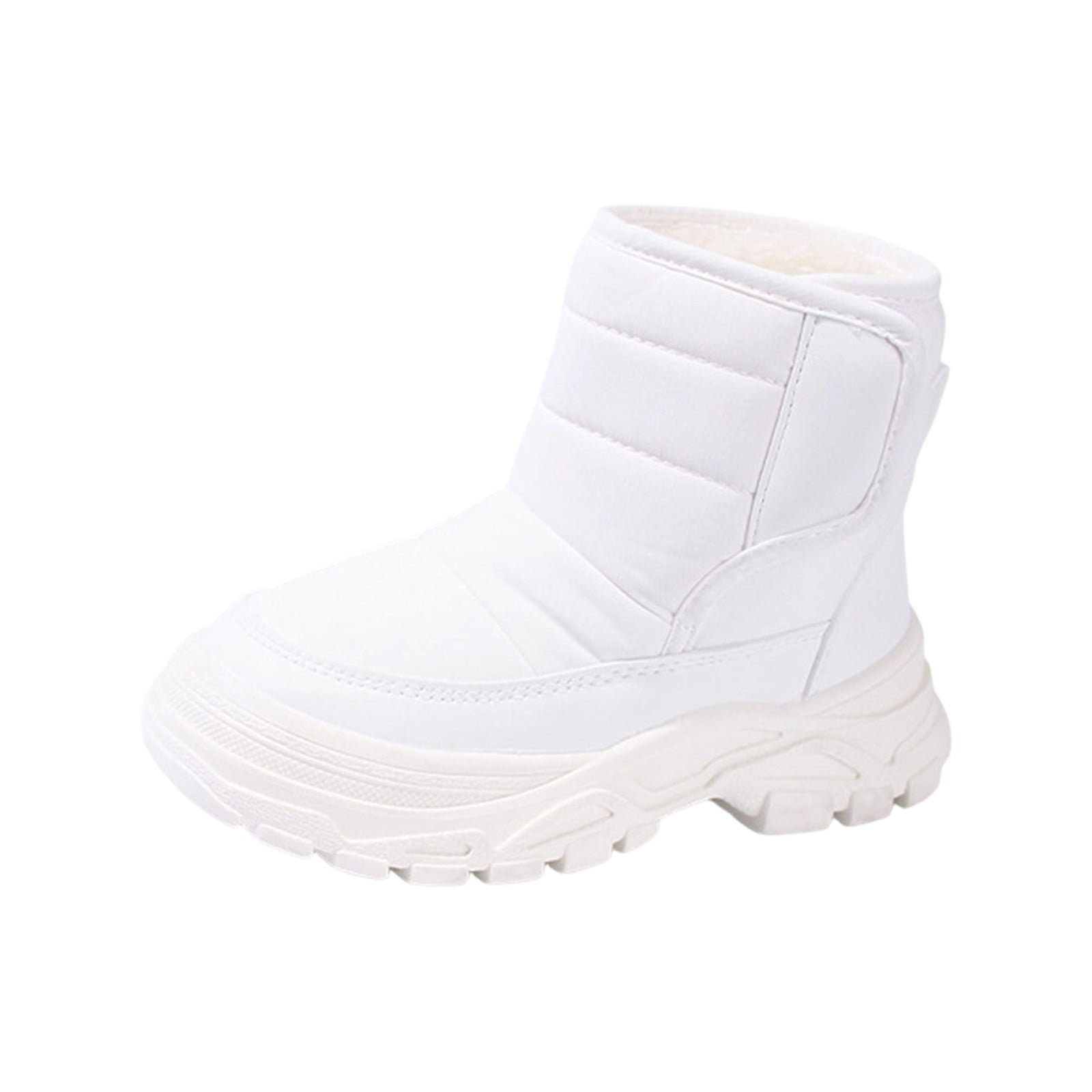 DHFJKG Kids Snow Boots Winter Ankle Boots Insulated Fuzzy Lining Hook ...