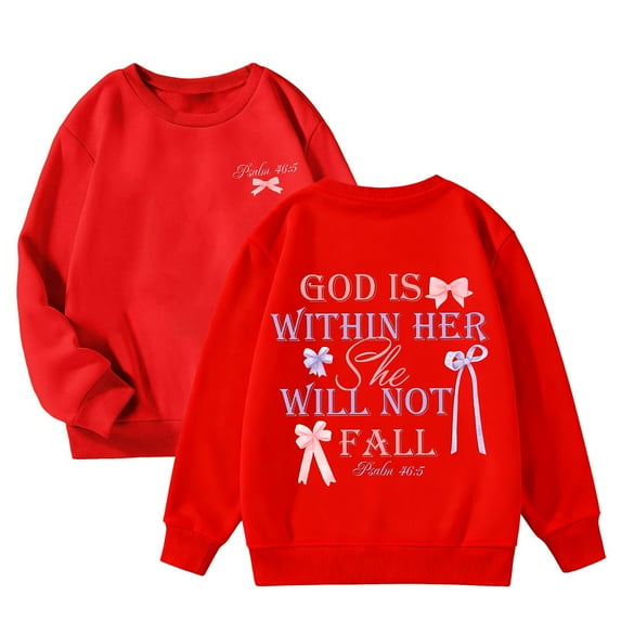 DHFJKG Kids Sweatshirt For Girls Long Sleeve Crewneck Letter Print ...
