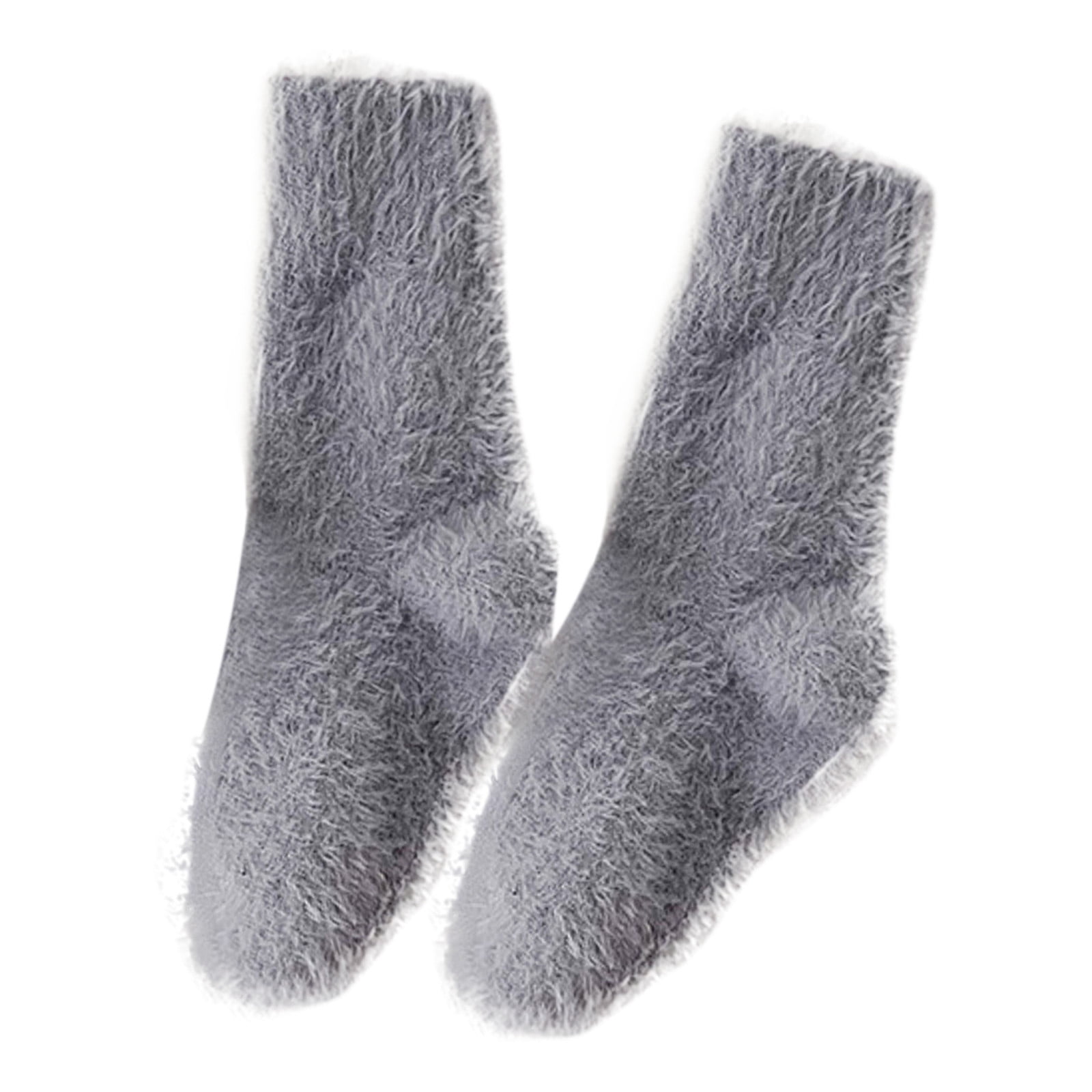 DHFJKG Kids Toddlers Fuzzy Crew Socks Fluffly Shaggy Solid Color Warm ...