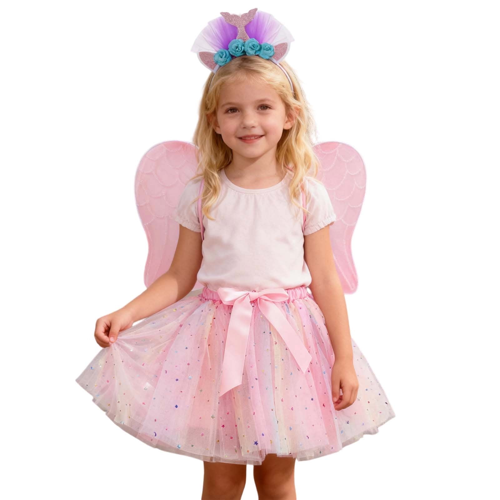 DHFJKG Layered Tulle Tutu Skirt For Girls Sequins Princess Party ...