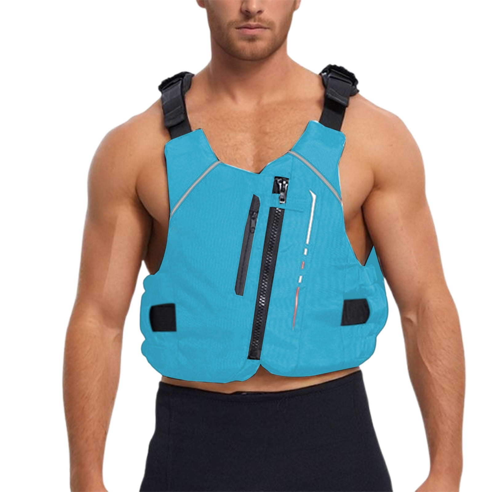 DHFJKG Life Jacket For Adults High Buoyancy Swim Vest Adjustable Straps ...