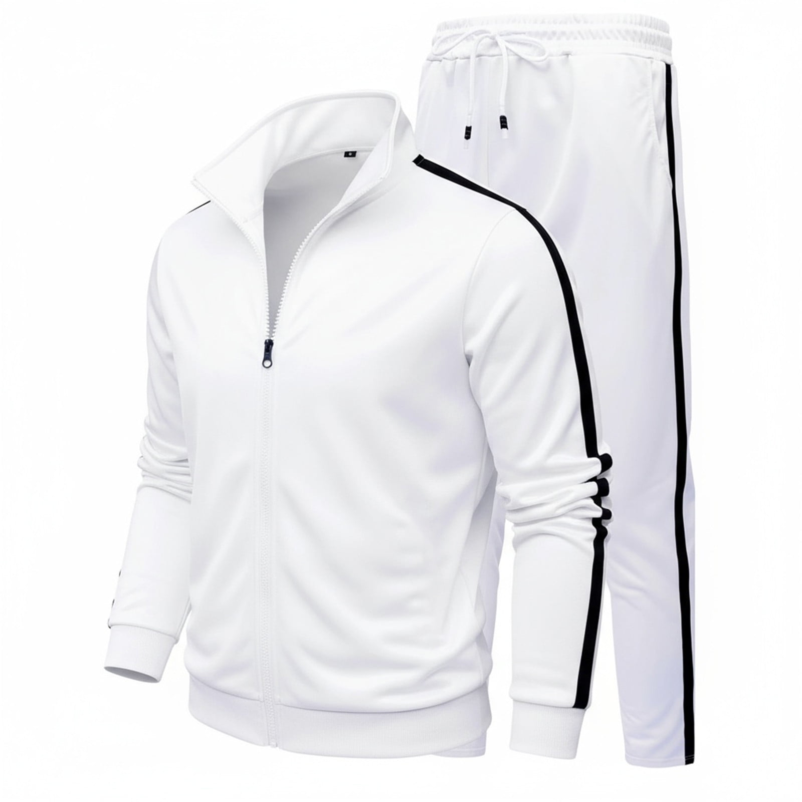 DHFJKG Mens Tracksuit 2 Piece Set Casual Sweat Suits Zip Up Stand ...