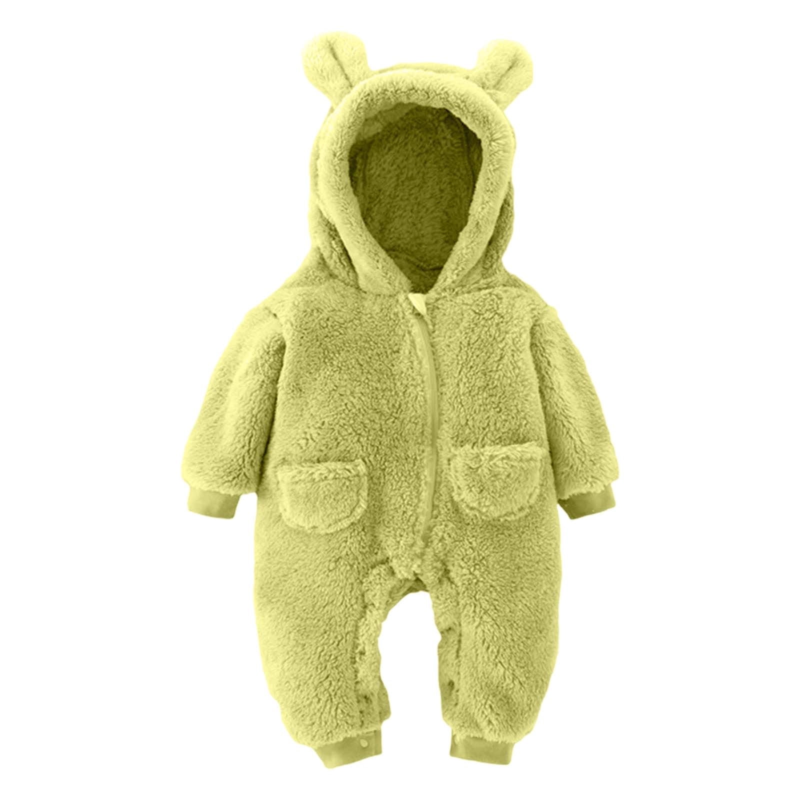 DHFJKG Newborn Baby Jumpsuit Infant Toddler Unisex Fluffy Onesies With ...