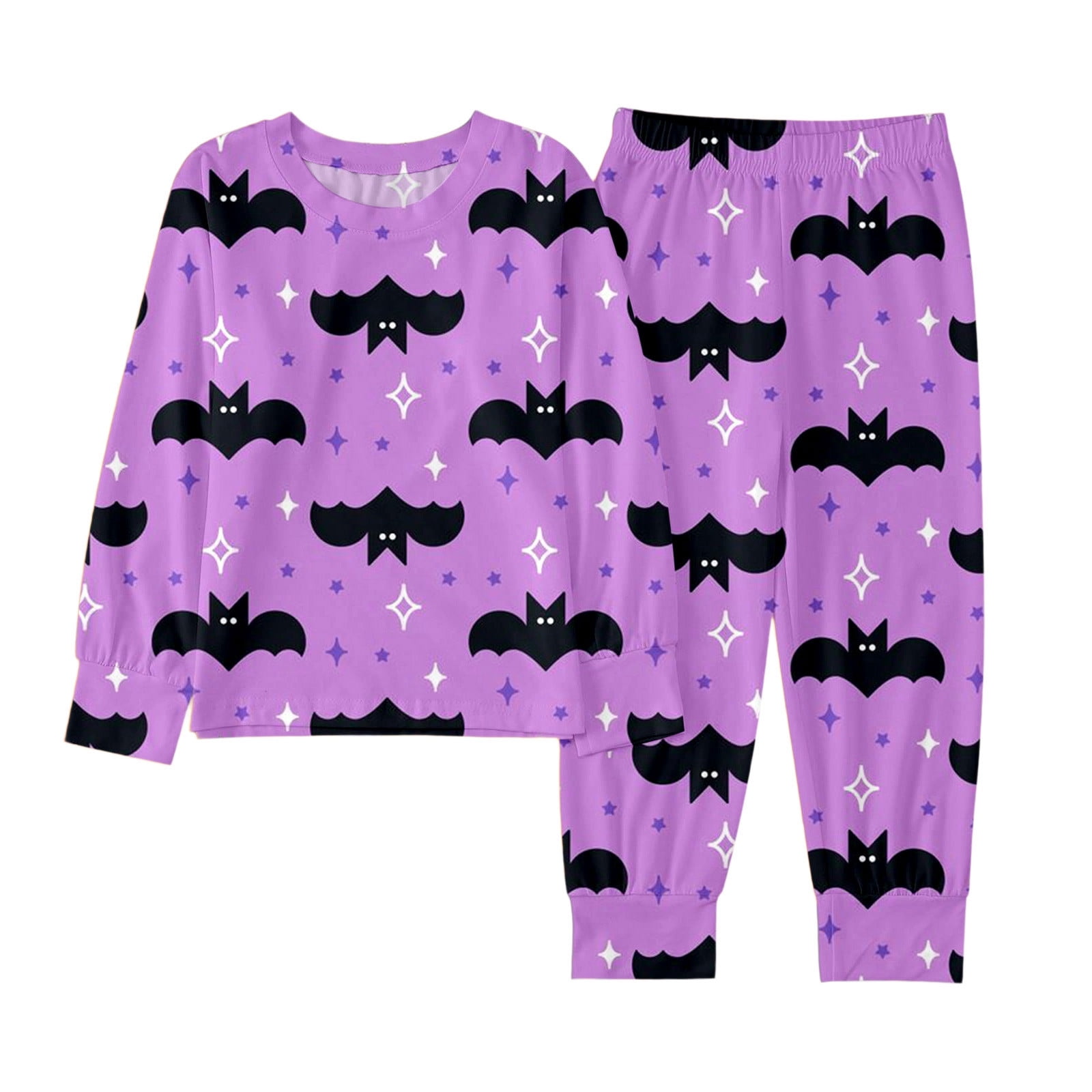 DHFJKG Pyjama Boys Girls Outfits Sets Winter Halloween Cartoon Bat ...