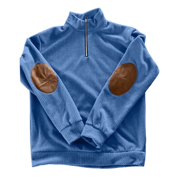 DHFJKG Quarter Zip Sweatshirt For Men Stand Collar Jacquard Long Sleeve ...