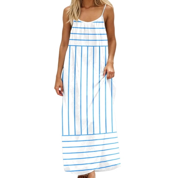 DHFJKG Summer Dresses For Women 2026 Sleeveless Open Back Casual Boho ...