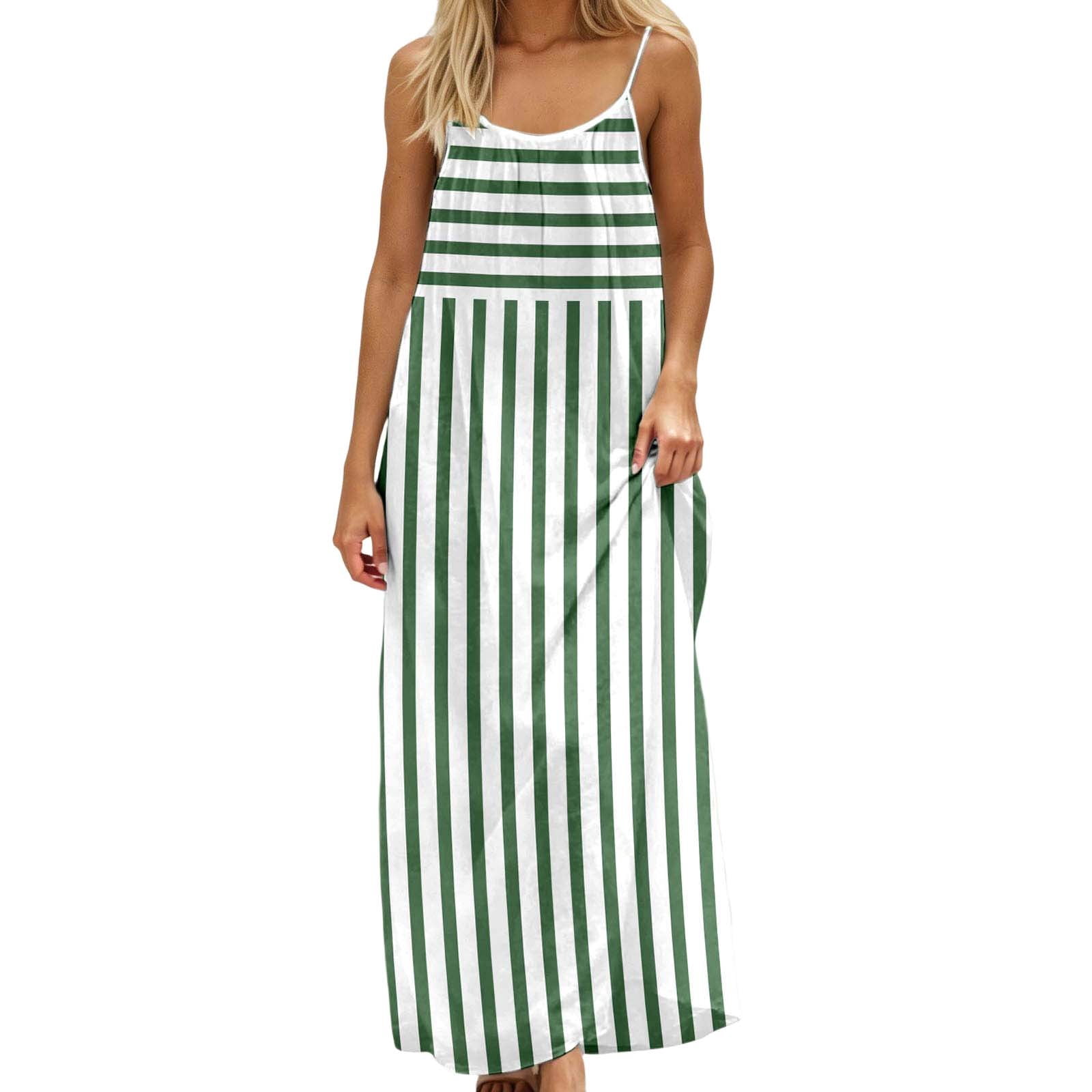 DHFJKG Summer Dresses For Women 2026 Sleeveless Open Back Casual Boho ...