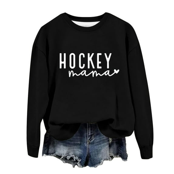 DHFJKG Sweatshirt For Women Letter Print Crewneck Long Sleeve Relaxed ...