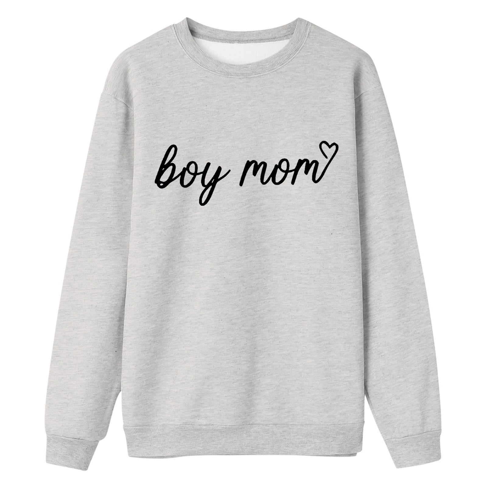 DHFJKG Sweatshirt For Women Mommy Letter Print Crewneck Long Sleeve ...