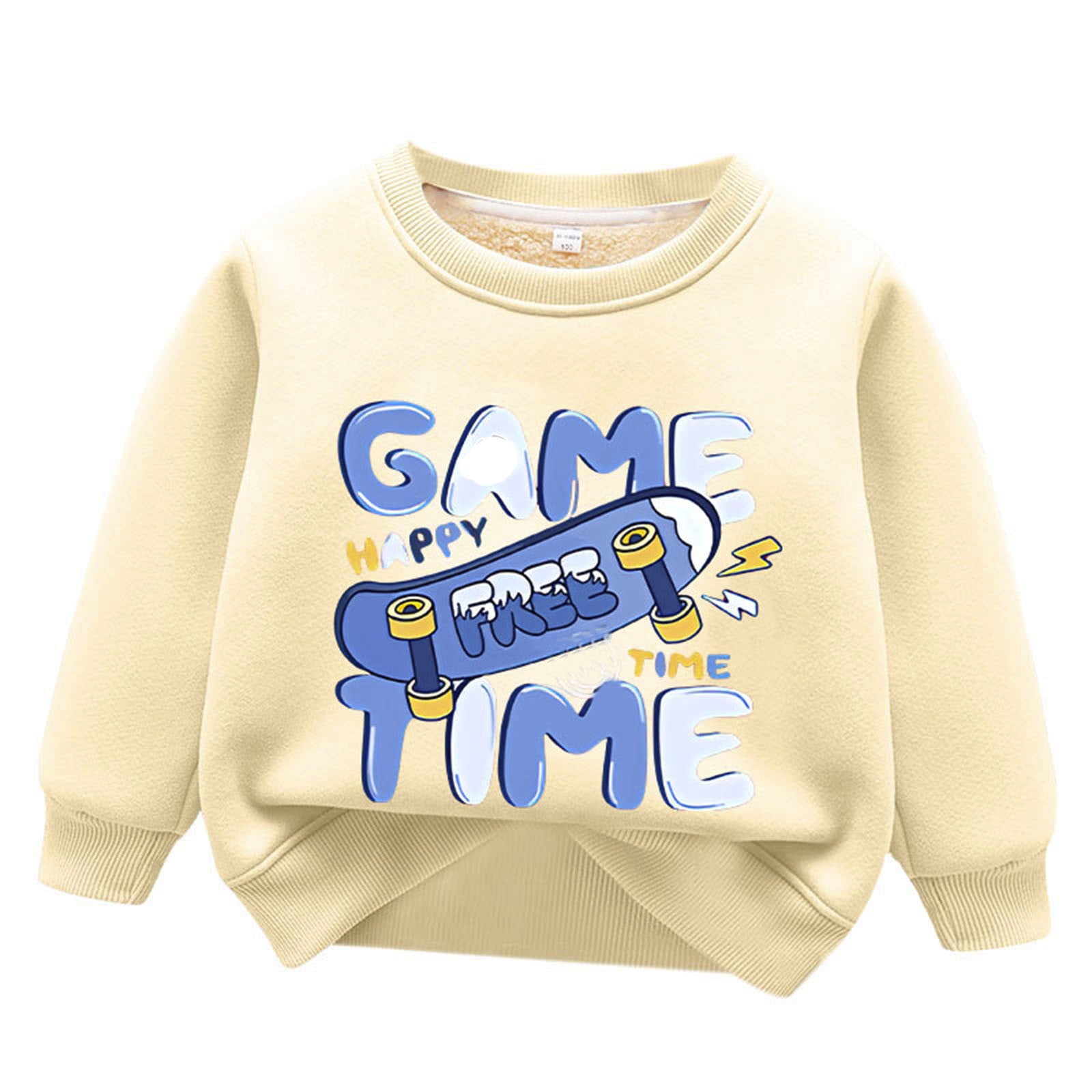 DHFJKG Sweatshirts Child Boys Girls Leeter Printed Round Neck ...