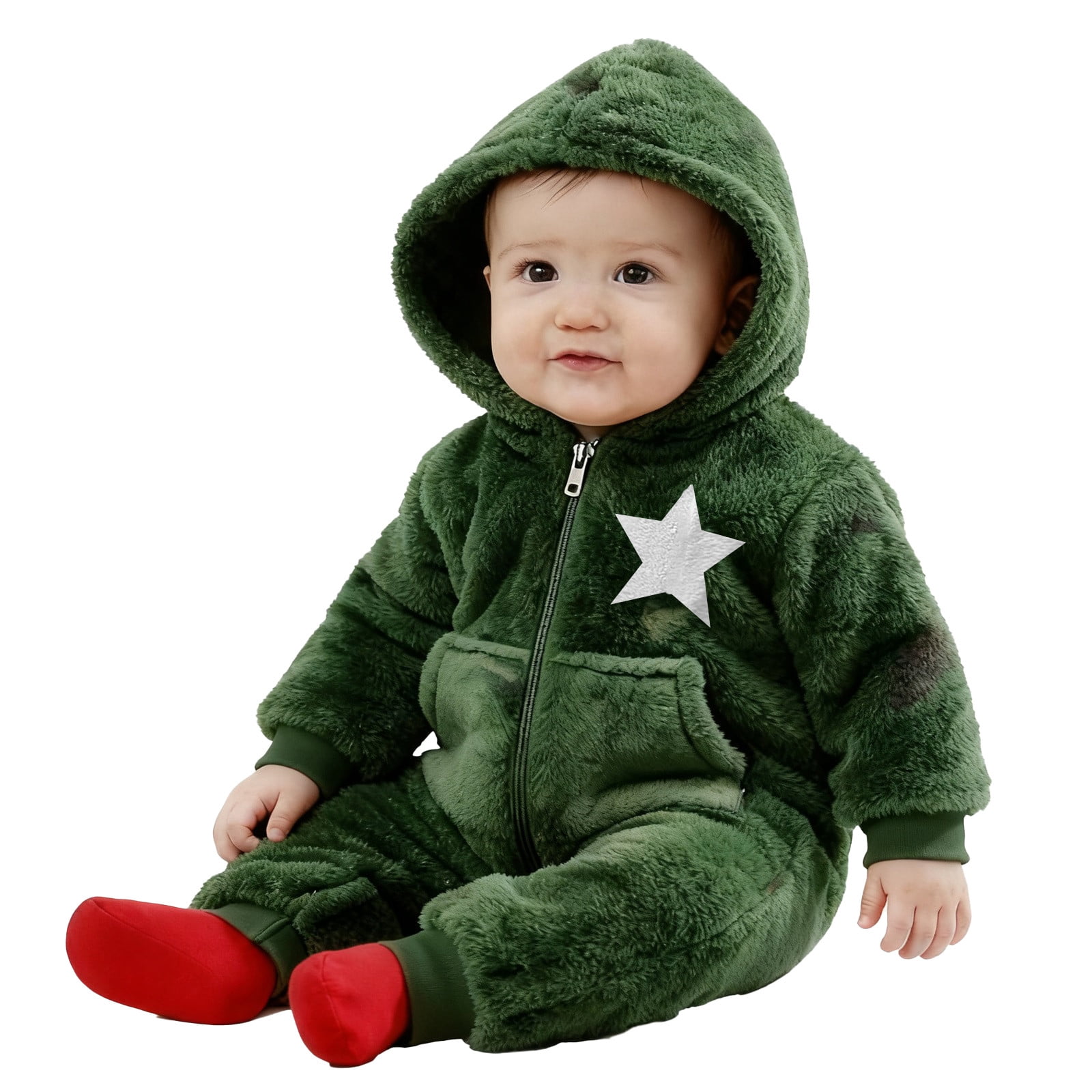 DHFJKG Toddler Baby Flannel Jumpsuit Infant Unisex Fluffly Shaggy Long ...
