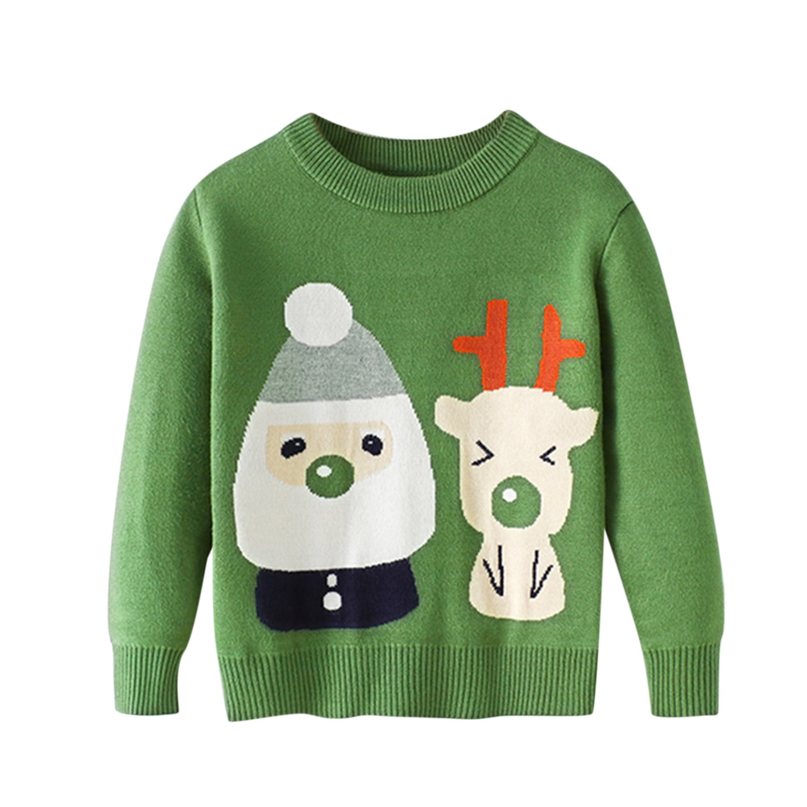 DHFJKG Toddler Boys Girls Christmas Sweater Cartoon Santa Deer Long ...