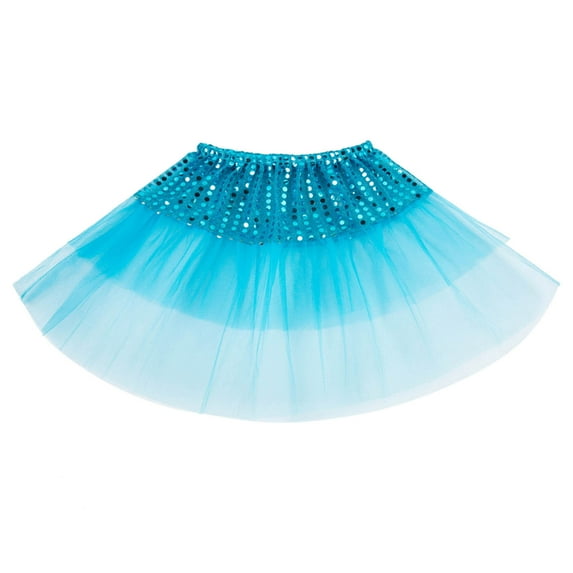 DHFJKG Toddler Girls Tutu Skirts Party Sequins Gradient Mesh Tulle Ball ...