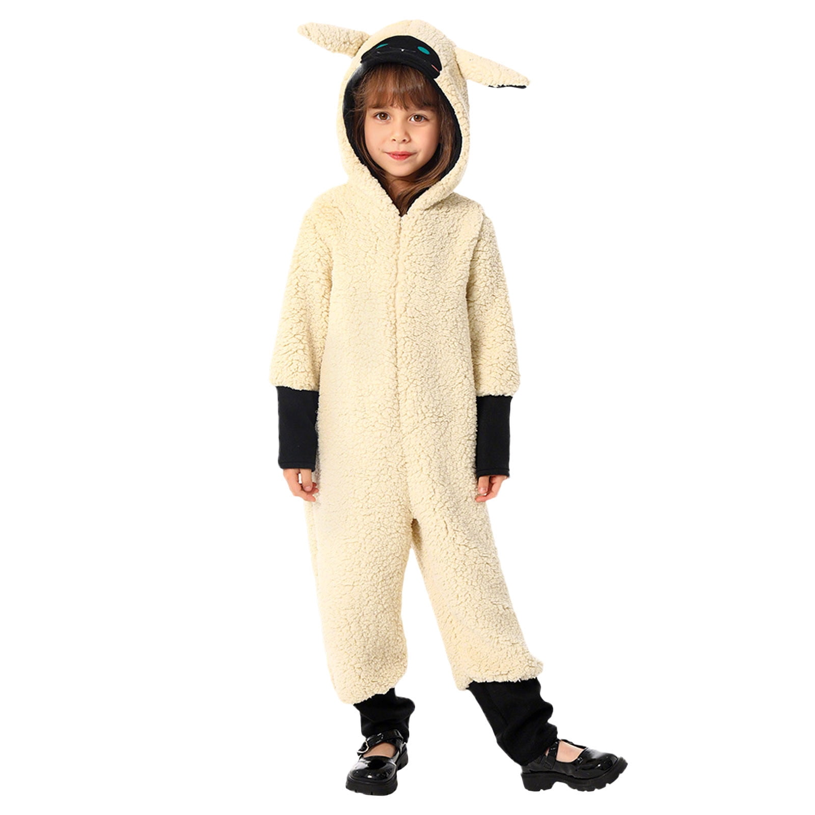 DHFJKG Toddler Kids Animal Onesie Outfit Ears Hooded Fuzzy Zipper ...