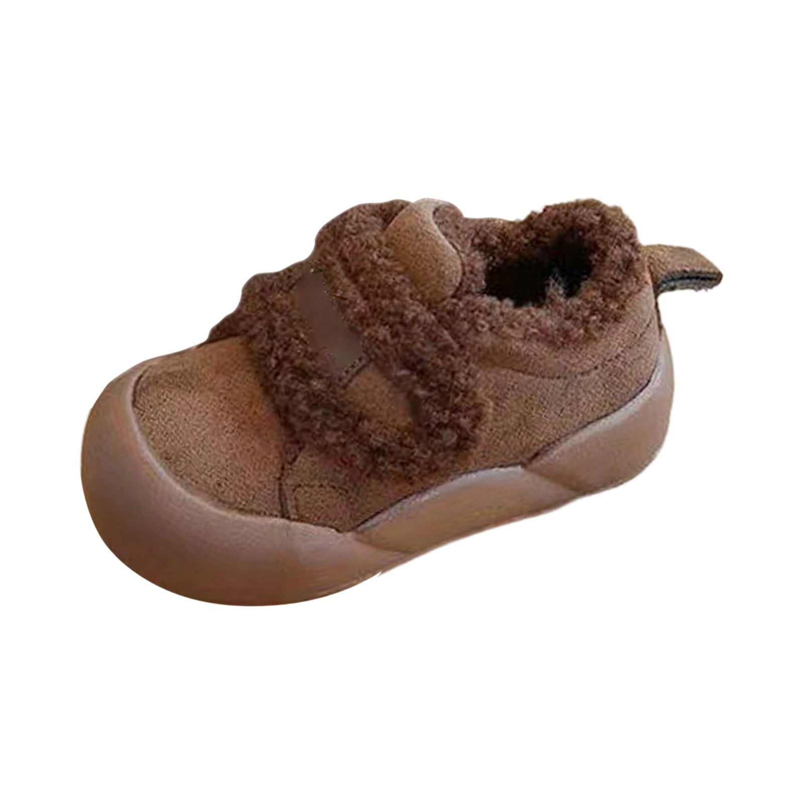 DHFJKG Toddler Little Big Kids Winter Shoes Fuzzy Lining Hook And Loop ...