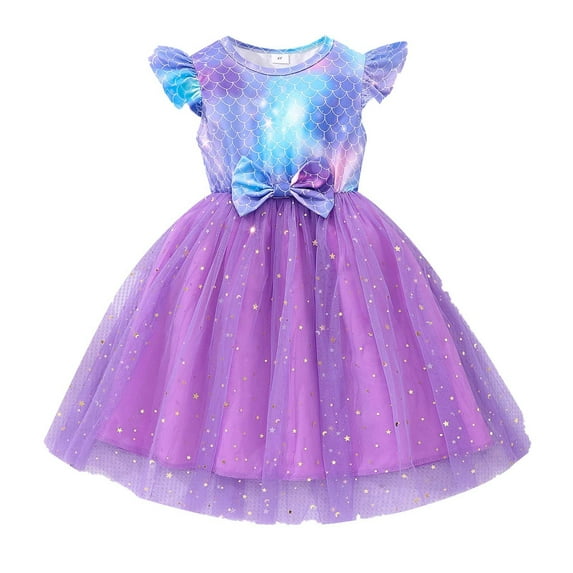 DHFJKG Tutu Dresses Girls Toddlers Kids Ruffle Sleeveless Tulle Star ...