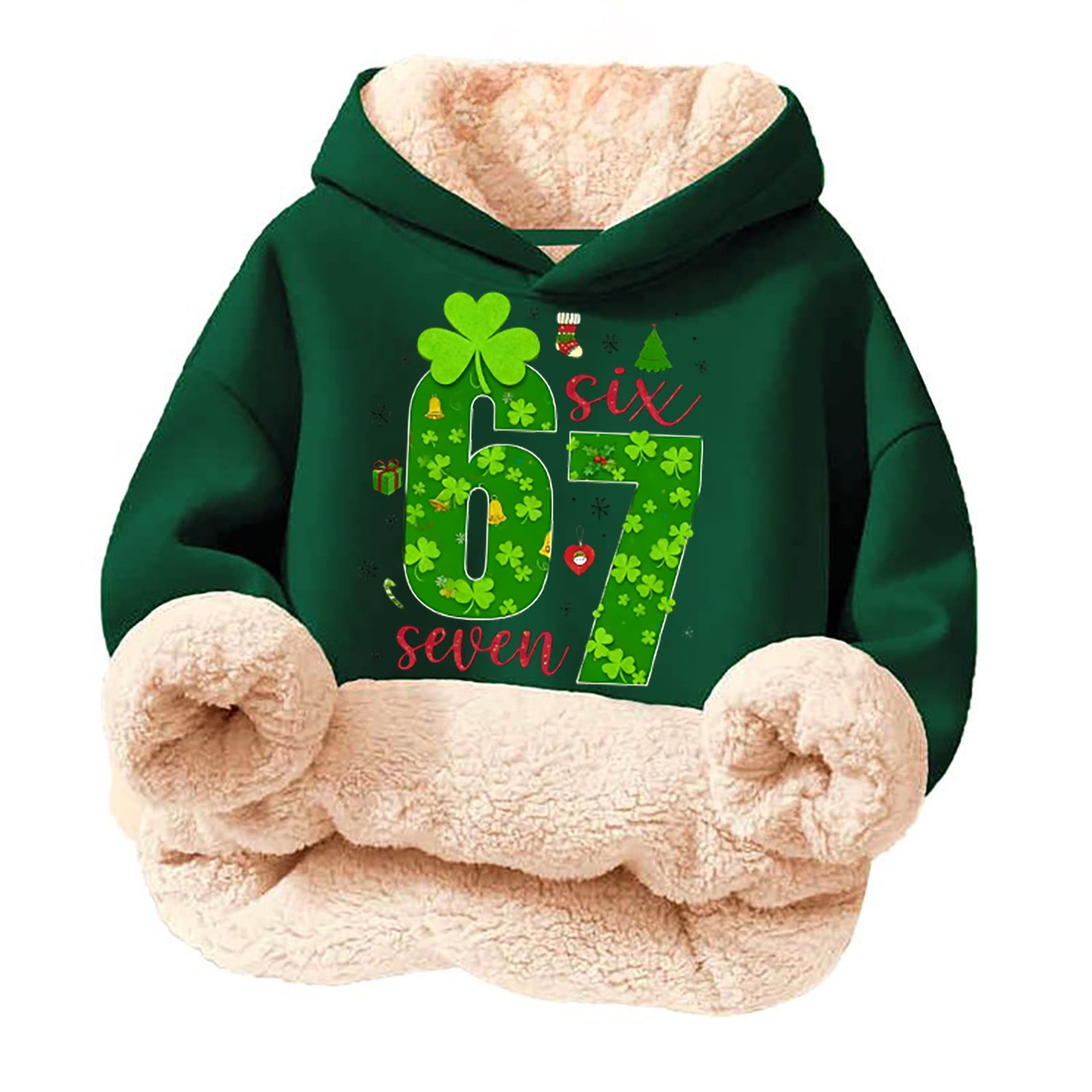 DHFJKG Warm Hoodies Boys Girls 67 Shirt Kids Thermal Sweatshirts Soft ...