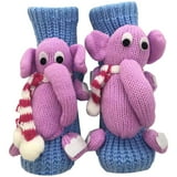 DHFJKG Winter Socks For Women Knitted Thickened 3D Cartoon Animals ...
