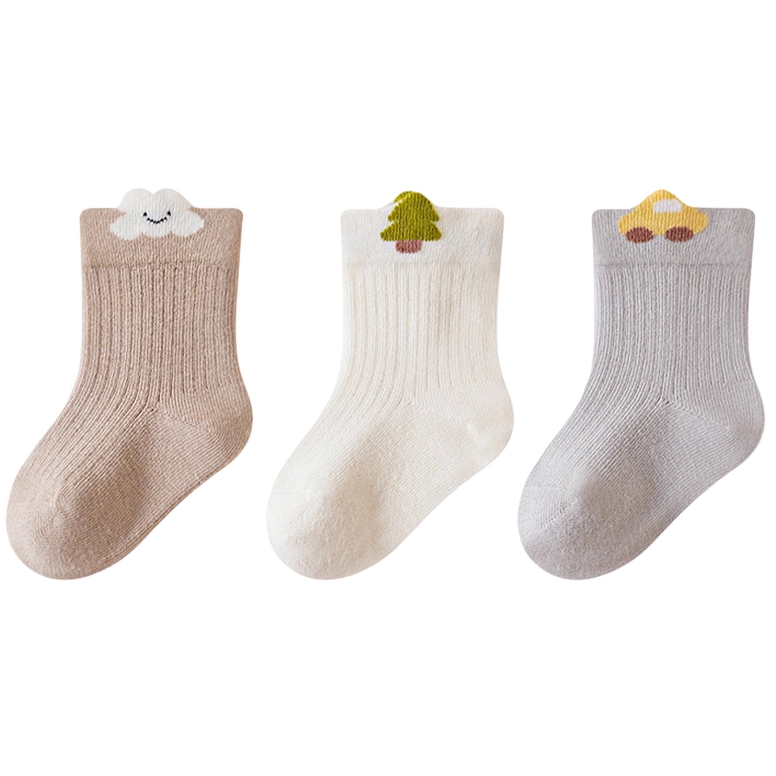 DHFJKG Winter Warm Baby Ankle Socks 3 Pack With Cute Cartoon Designs ...