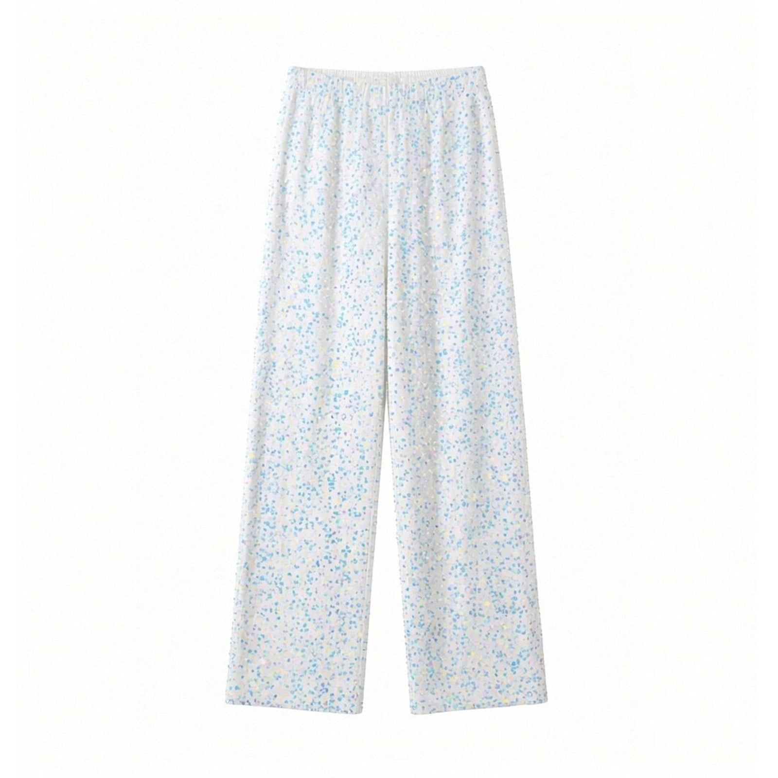 DHFJKG Women's Glitter Pants Sparkling Night Out Party High Waisted ...